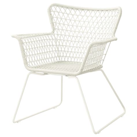 HÖgsten Chair With Armrests Outdoor White Ikea