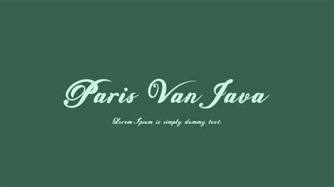 Paris Van Java Font Download Free For Desktop And Webfont