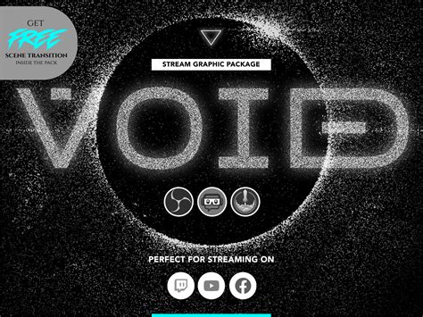 Animated Void Stream Overlay Package Customizable Black Hole Space