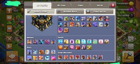 Sold Coc High End Th17 Builder Hall 10 Max Level 258 5 Max Epic