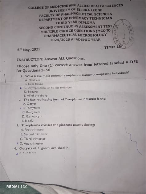 What Is The Most Common Symptom In Immunocompetent Individuals A Blind