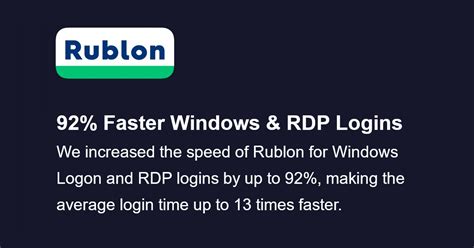 We Made Windows And Rdp Logins 92 Faster Rublon