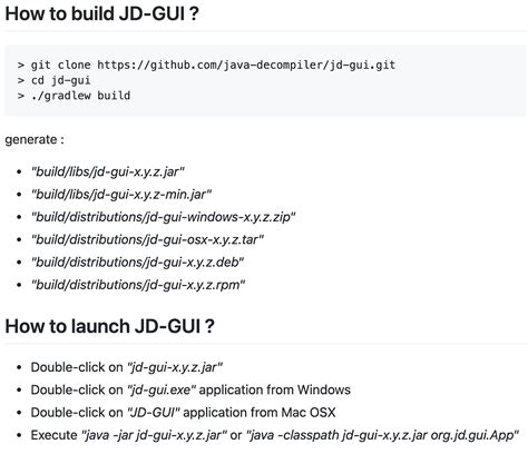 Mac Java Decompiler Jd Gui 소스 빌드로 설치
