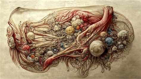 Interaction Between Microbes And Human Tissues Conceptual Illustration