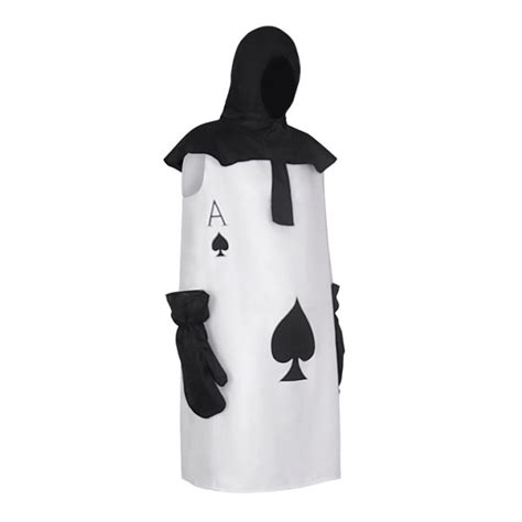 Alice In Wonderland Playing Cards Spades Costume Coat Hat Gloves Set
