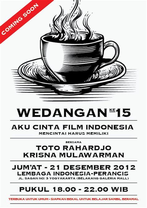 Wedangan 15 Adgi Yogyakarta “aku Cinta Film Indonesia”