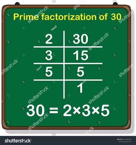 Prime Factorization 30 Prime Factors Stock Vector Royalty Free 1924207976