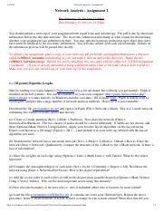 Network Analysis Assignment Pdf Network Analysis Assignment Network Analysis