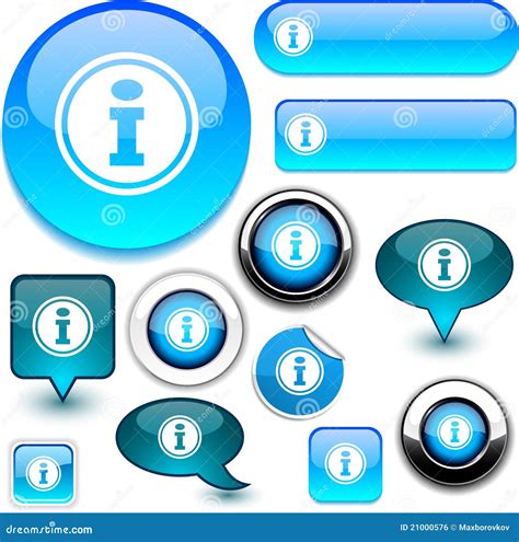 Info Blue Signs Stock Vector Illustration Of Info Badge 21000576