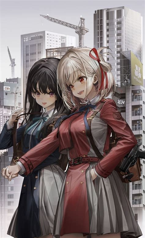 Fan Art Inoue Takina Blonde Lycoris Recoil Nishikigi Chisato Two