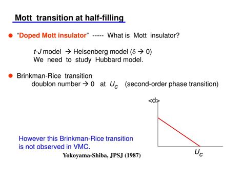 Ppt Mott Transition And Superconductivity In Two Dimensional