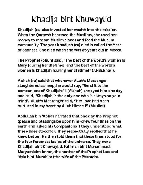Khadijah Bint Khuwaylid Great Women Of Islam By Elhelali Foundation