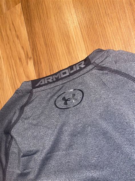 New Under Armour Hockey Mens Performance Compression Long Sleeve Grey