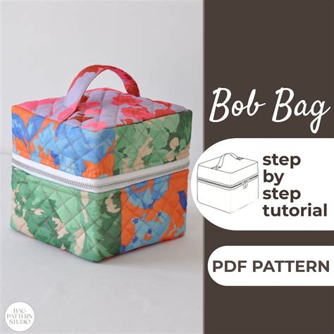 Cosmetic Bag Sewing Pattern Make Up Bag Toiletry Boxy Bag Pattern Couture