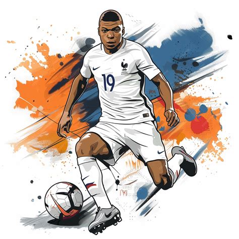 Cartoon Graphic Icon Illustration Of Kylian Mbappe Premium Ai Generated Image