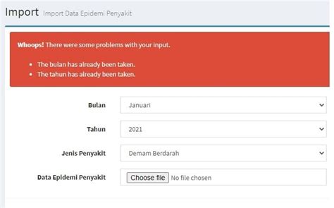 Gagal Import Data Penyakit · Issue 191 · Opensidopendk · Github