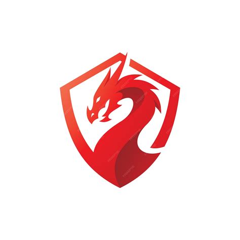 Premium Vector Dragon Shield Logo With Modern Gradient Color Dragon