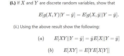 Solved I If X And Y Are Discrete Random Variables Show Chegg