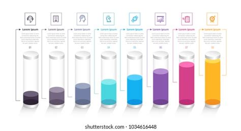Progress Bar Six Rectangular Elements Arranged Stock Vector Royalty