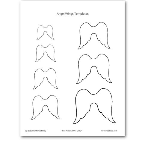Angel Wing Cut Out Template