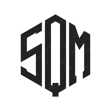 Premium Vector Sqm Logo Design Initial Letter Sqm Monogram Logo Using Hexagon Shape