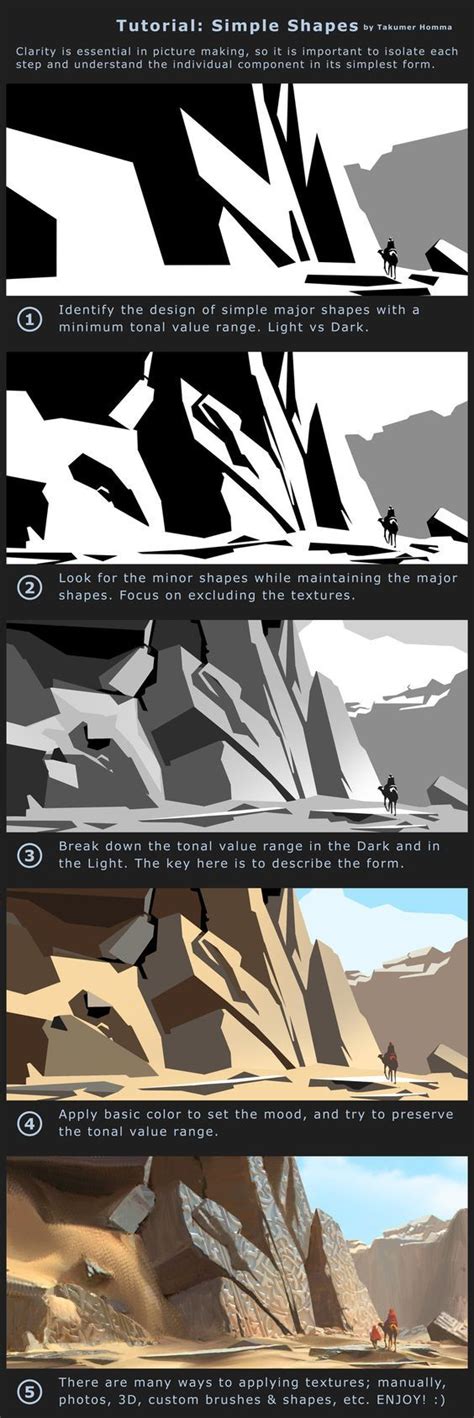 Tutorial Simple Shapes By Takumer Deviantart On DeviantArt Landscape Drawing Tutorial