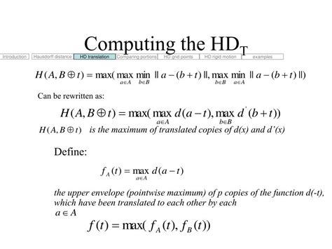 ppt chamfer matching and hausdorff distance powerpoint presentation