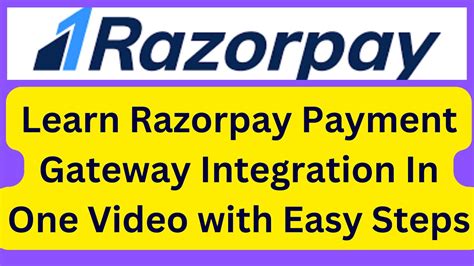 Learn Razorpay Payment Gateway Integration In One Video With Payment Success And Failure Msg