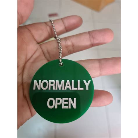 ป้ายแขวนวาล์ว สลัก1ด้าน Normally Open Normally Close Tag Valve ภาษา