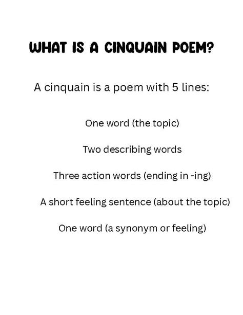 Cinquain Nature Poem Writing Module 7 First Grade Hmh Into Reading