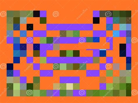A Prepossessing Pattern Of Digital Illustration Of Colorful Squares And Rectangles Stock
