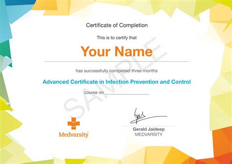 Advanced Certificate In Infection Prevention And Control Offered By