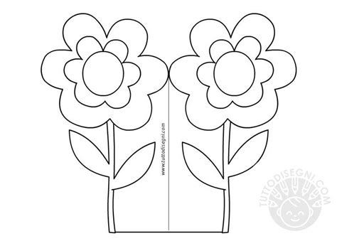 Biglietto Festa Della Mamma Con Fiore Da Colorare TuttoDisegni