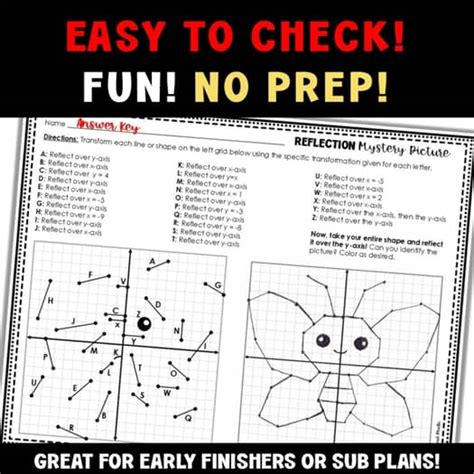 Rigid Transformations Graph Picture Activity Translation Reflection
