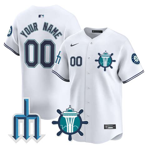 Seattle Mariners Trident Patch Vapor Premier Limited Custom Jersey