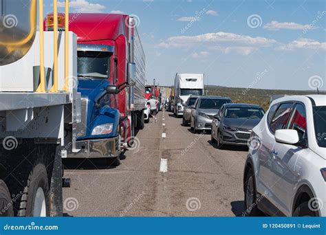 Massive Traffic Pile Up On Interstate 40 New Mexico Editorial Photo