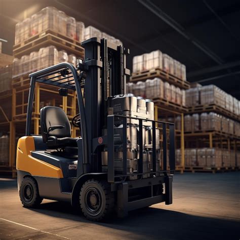 Premium Ai Image Illustration Of Forklift Loading Cases Of Beer Into
