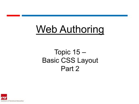 web topic 15 2 basic css layout ppt