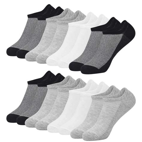 Elutong No Show Socks Mens 8 Pairs Non Slip Invisiable Cotton Socks