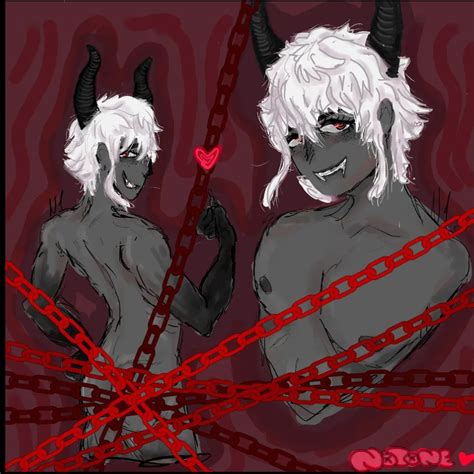 Rule 34 Ass Chains Demon Fangs Horns James Vela Nipples Red Eyes White Hair 10260106