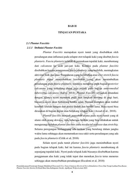 Tinjauan Pustaka Plantar Fascitis Pdf