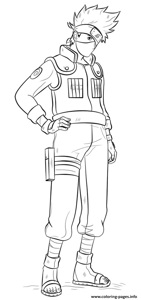 Kakashi Hatake Coloring Page Printable