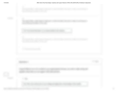 M05 Check Your Knowledge Grammar And Logical Fallacies Quiz For