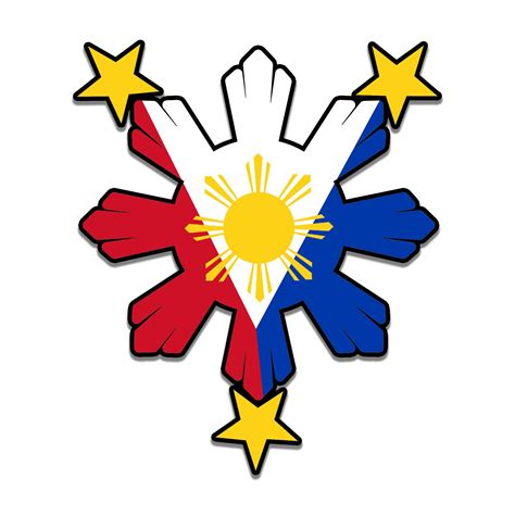 Filipino Pride Star Sun Flag Sticker Self Adhesive Vinyl Decal