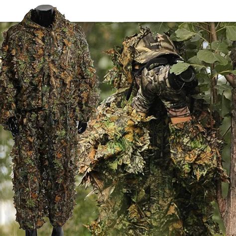 Woodland Shooting Combat Clothes Birding Suit Camo Bionic Leaf Sniper