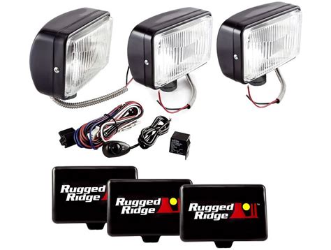 7 Rectangular Off Road Lights Rugged Ridge