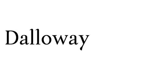Dalloway In Use Fonts In Use