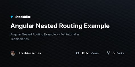 Angular Nested Routing Example Stackblitz