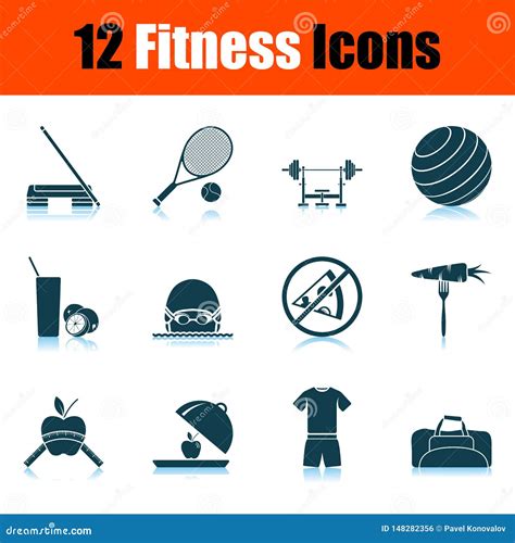 Fitness Icon Set Stock Vector Illustration Of Bench 148282356