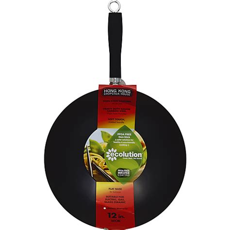 Ecolution Wok Hong Kong Chopstick House Flat Base 12 Inch 1 Ea Shop Foodtown